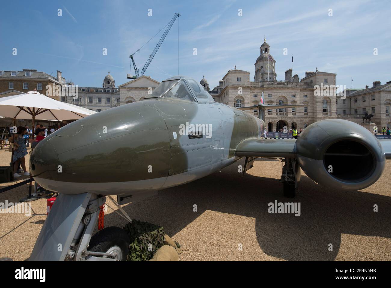 Gloster Meteor F.4 on display in Horse Guards Parade as part of the ...