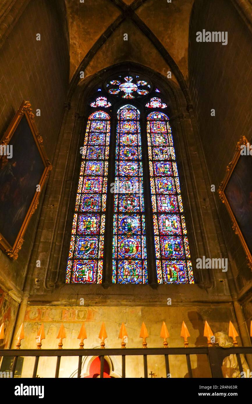Interior, Cathedral of Our Lady of the Assumption, 12th Century, black ...