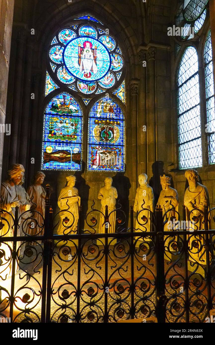 Interior, Cathedral of Our Lady of the Assumption, 12th Century, black ...