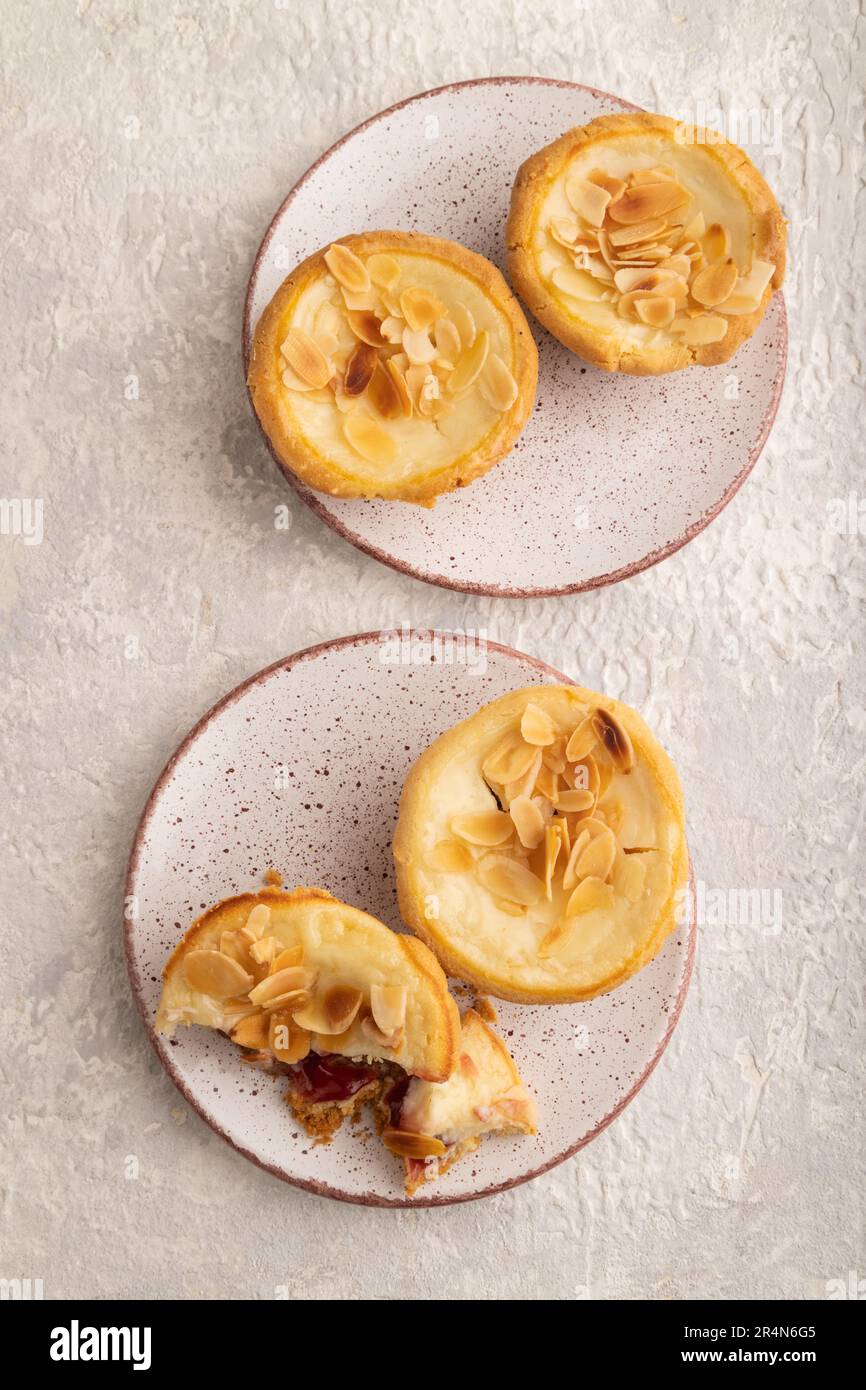 Traditional portuguese cakes pasteis de nata, custard small pies with ...