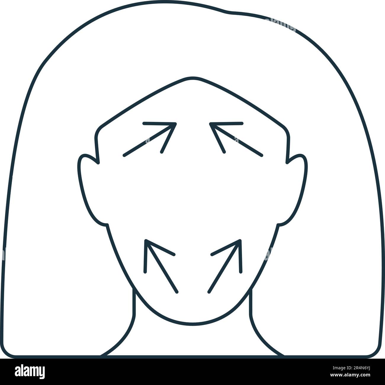 Skin lifting icon. Monochrome simple sign from cosmetology collection ...