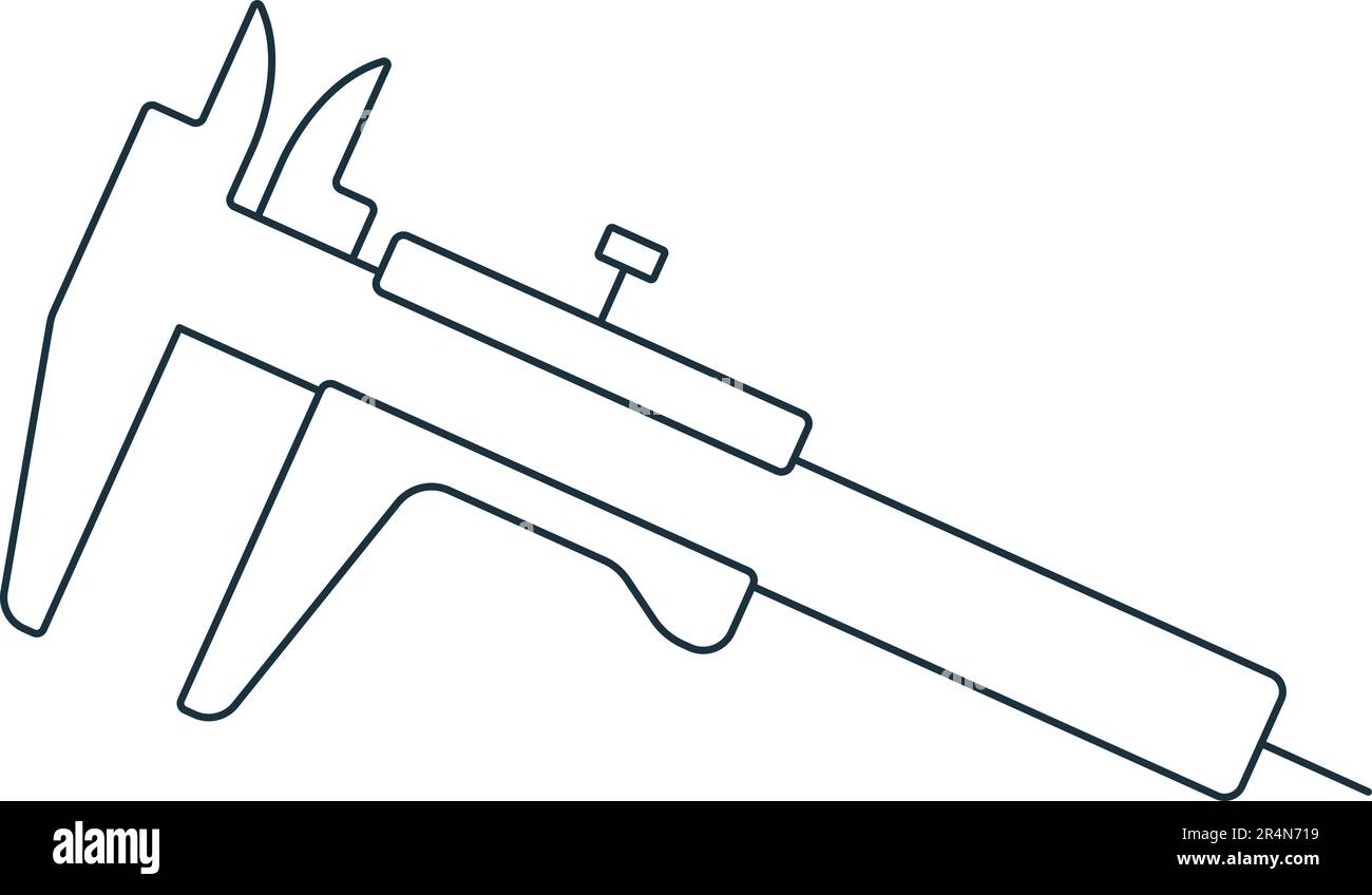 Calliper icon. Monochrome simple sign from cosmetology collection ...
