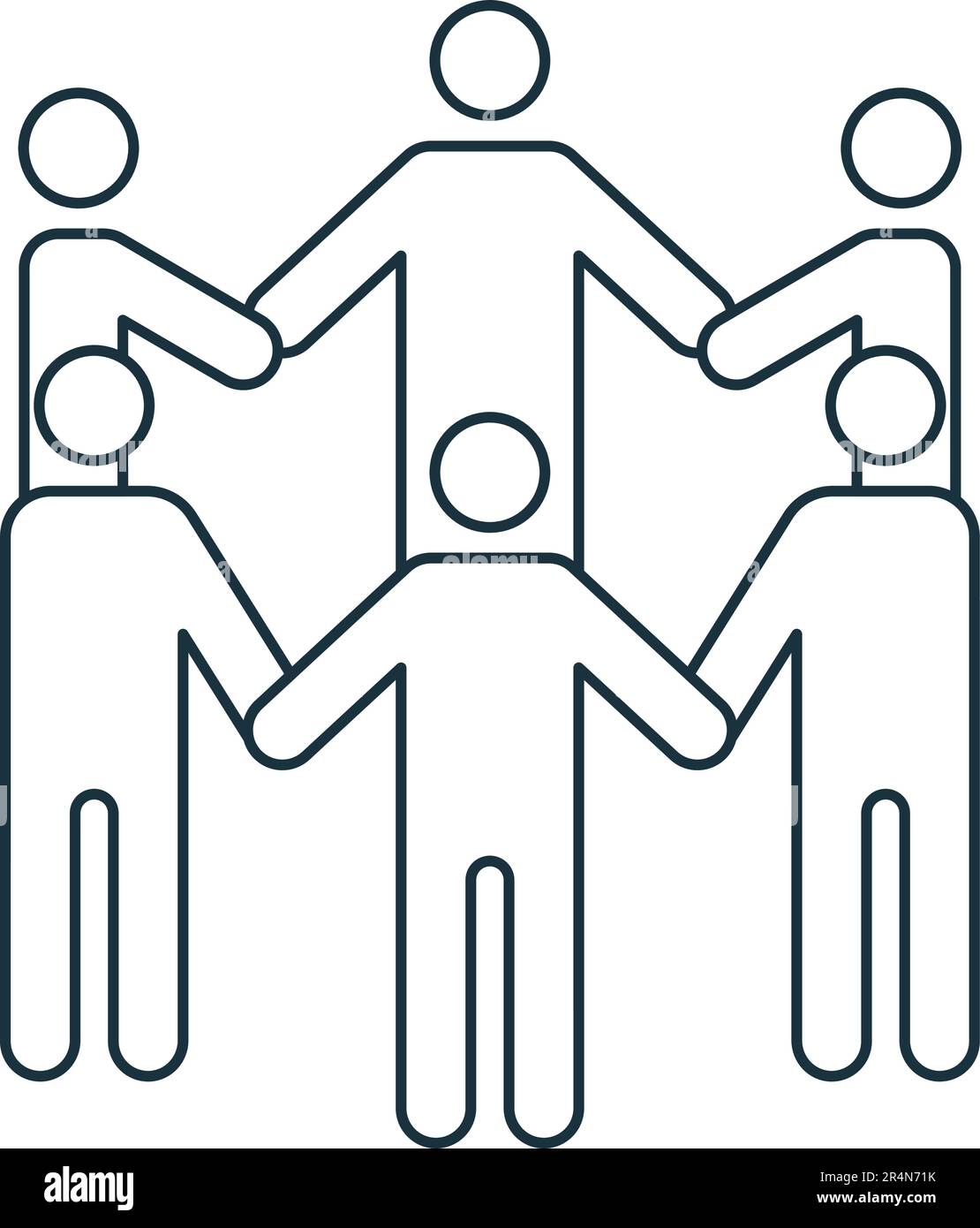 Community icon. Monochrome simple sign from core values collection ...