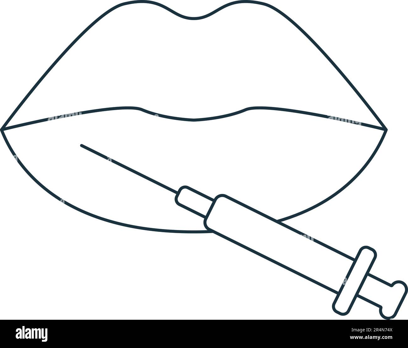 Injections icon. Monochrome simple sign from cosmetology collection ...