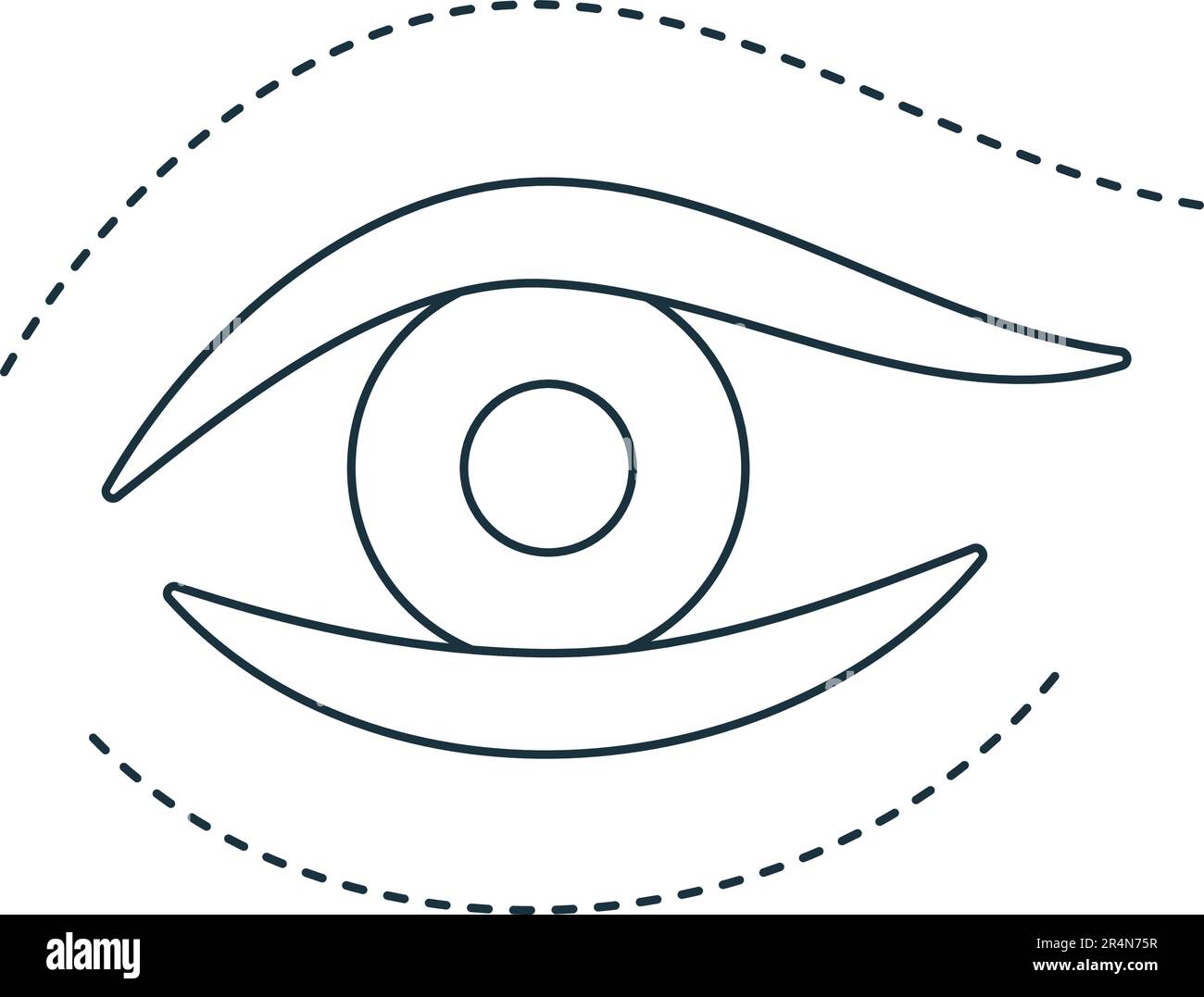 Eye area icon. Monochrome simple sign from cosmetology collection. Eye ...