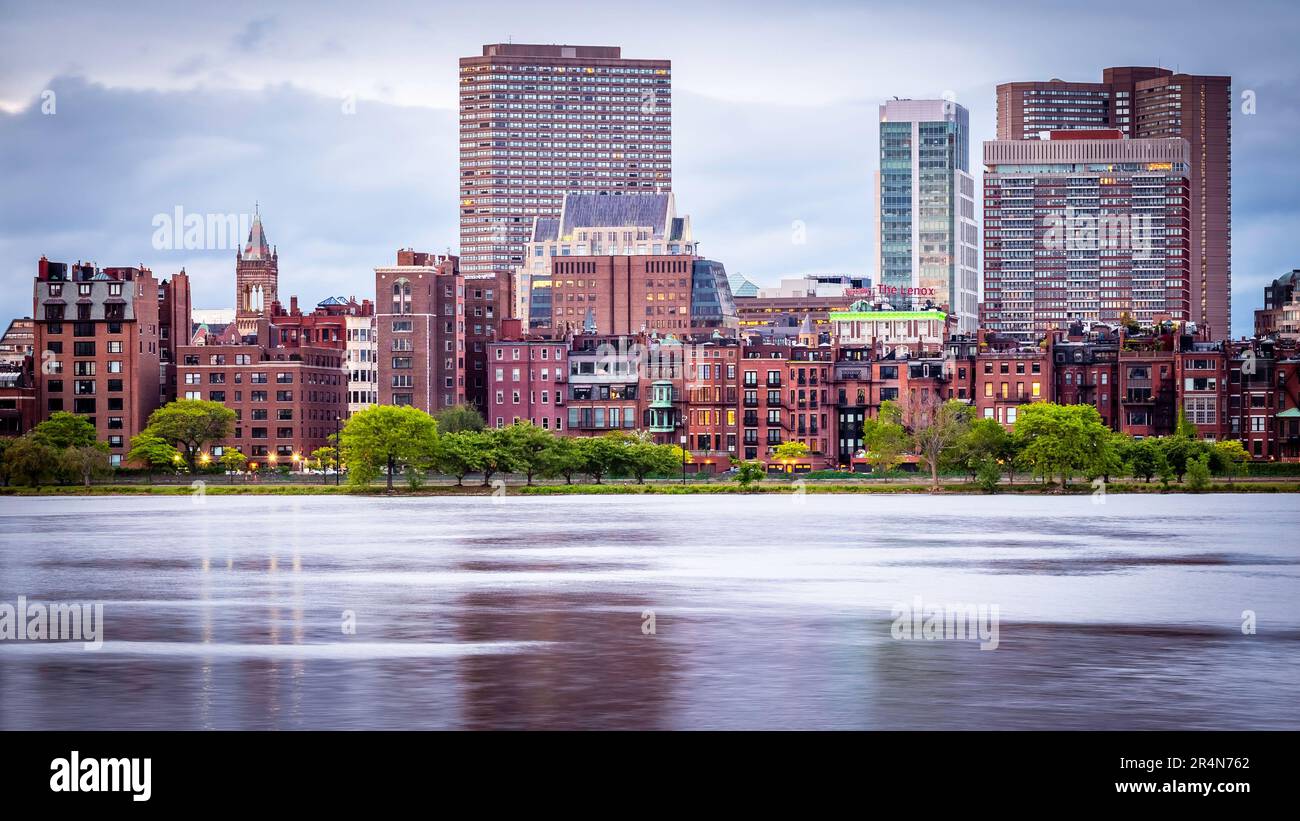 Massachusetts boston charles river back bay hi-res stock photography ...