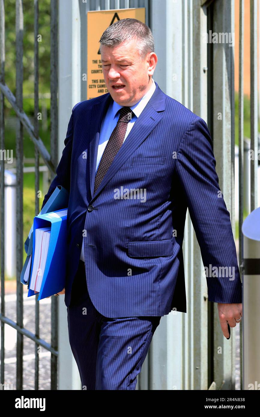 Niall Murphy defence lawyer for Gavin Coyle leaves Dungannon court ...