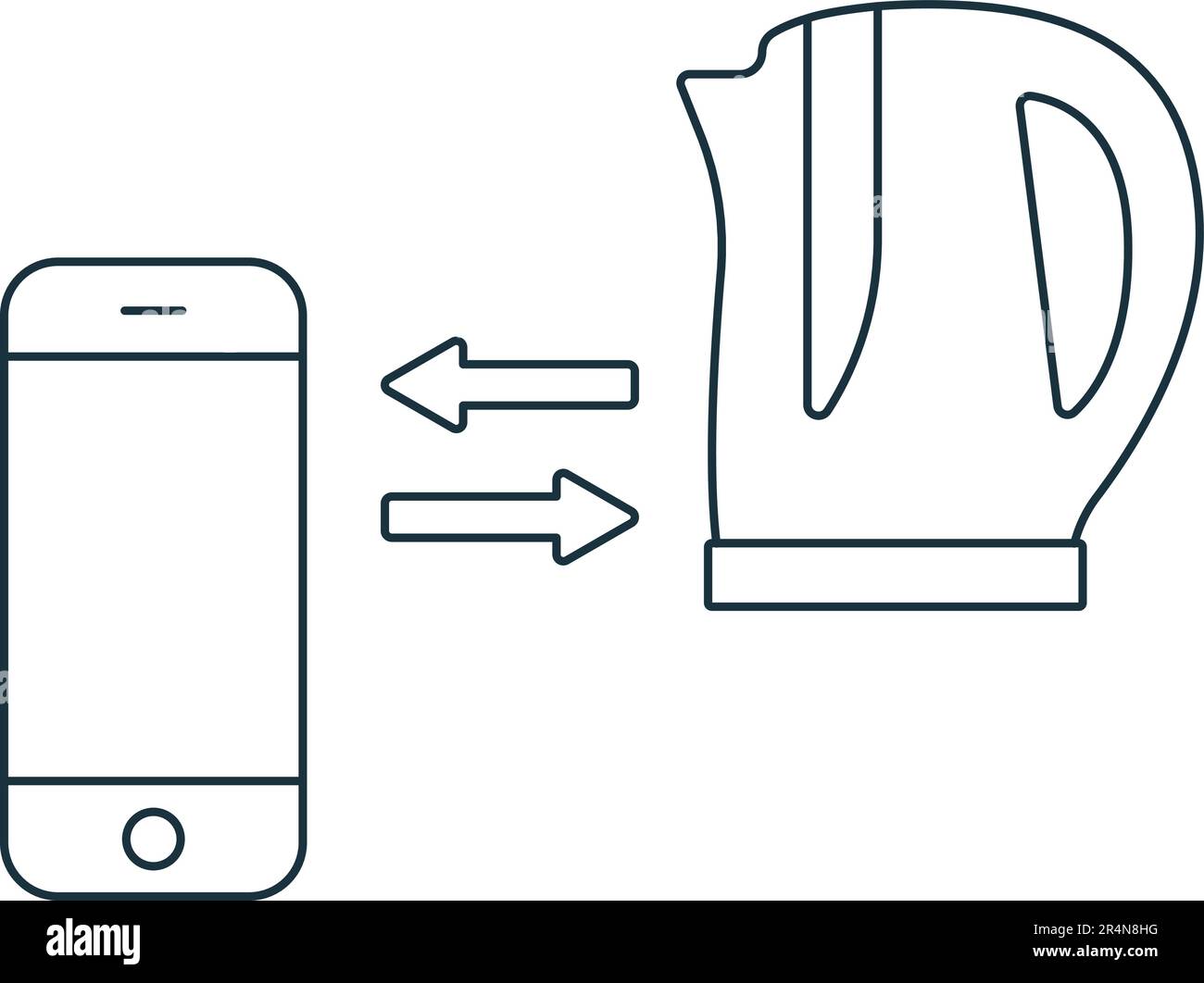 Machine To Machine Icon Monochrome Simple Sign From Digitalization