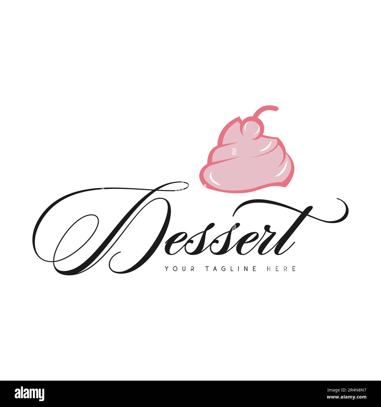 Dessert Shop Logo Design Cupcake Logotype Stock Vector Image Art Alamy