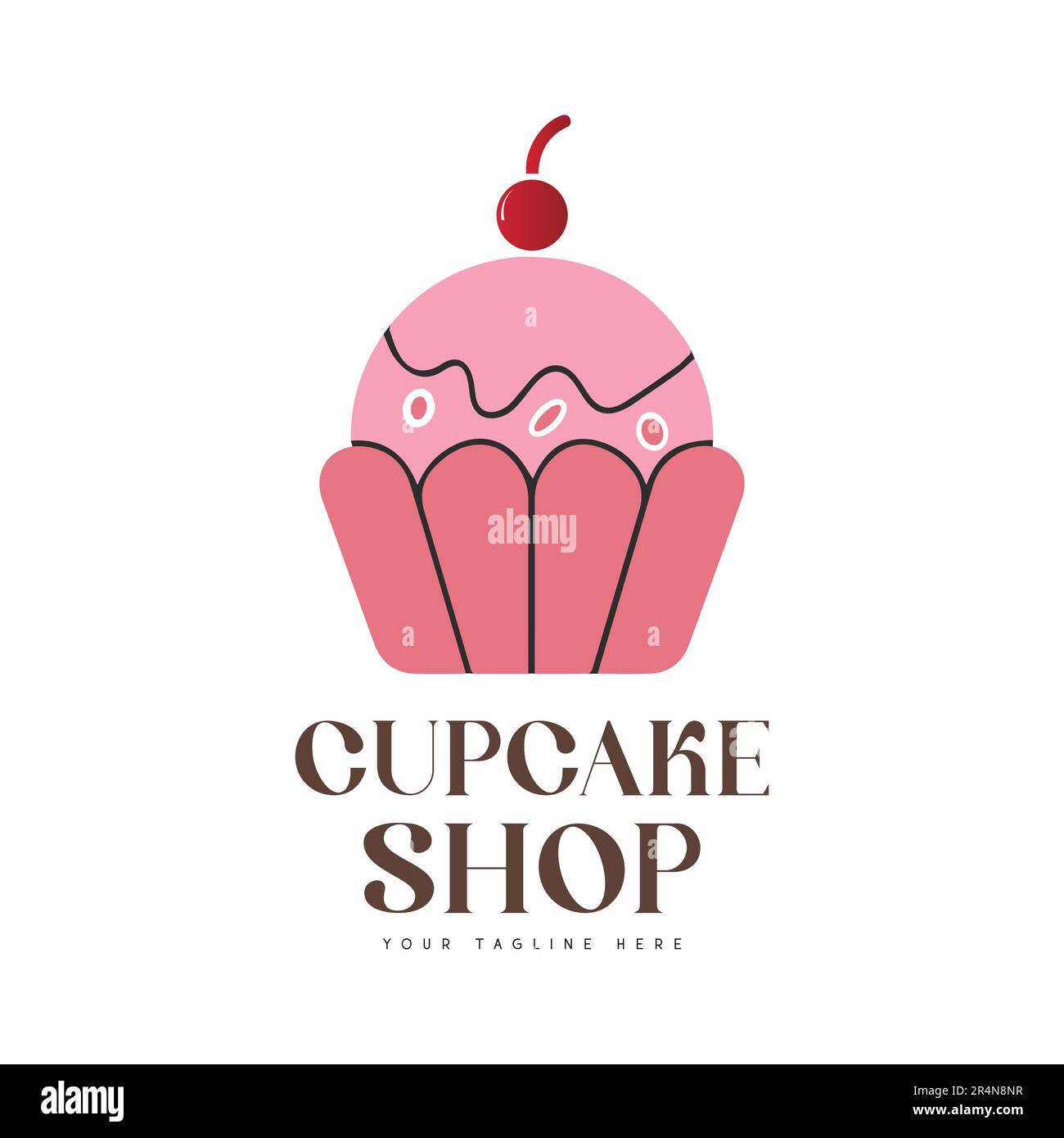 Dessert Shop Logo Design Cupcake Logotype Stock Vector Image & Art - Alamy