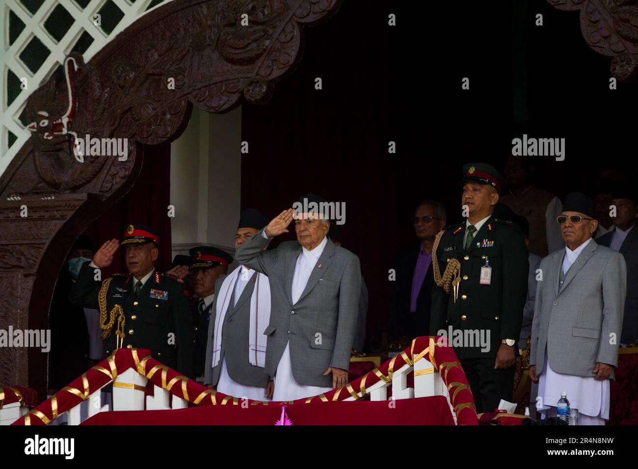 Kathmandu, Nepal. 29th May, 2023. President of Nepal Ram Chandra Poudel ...