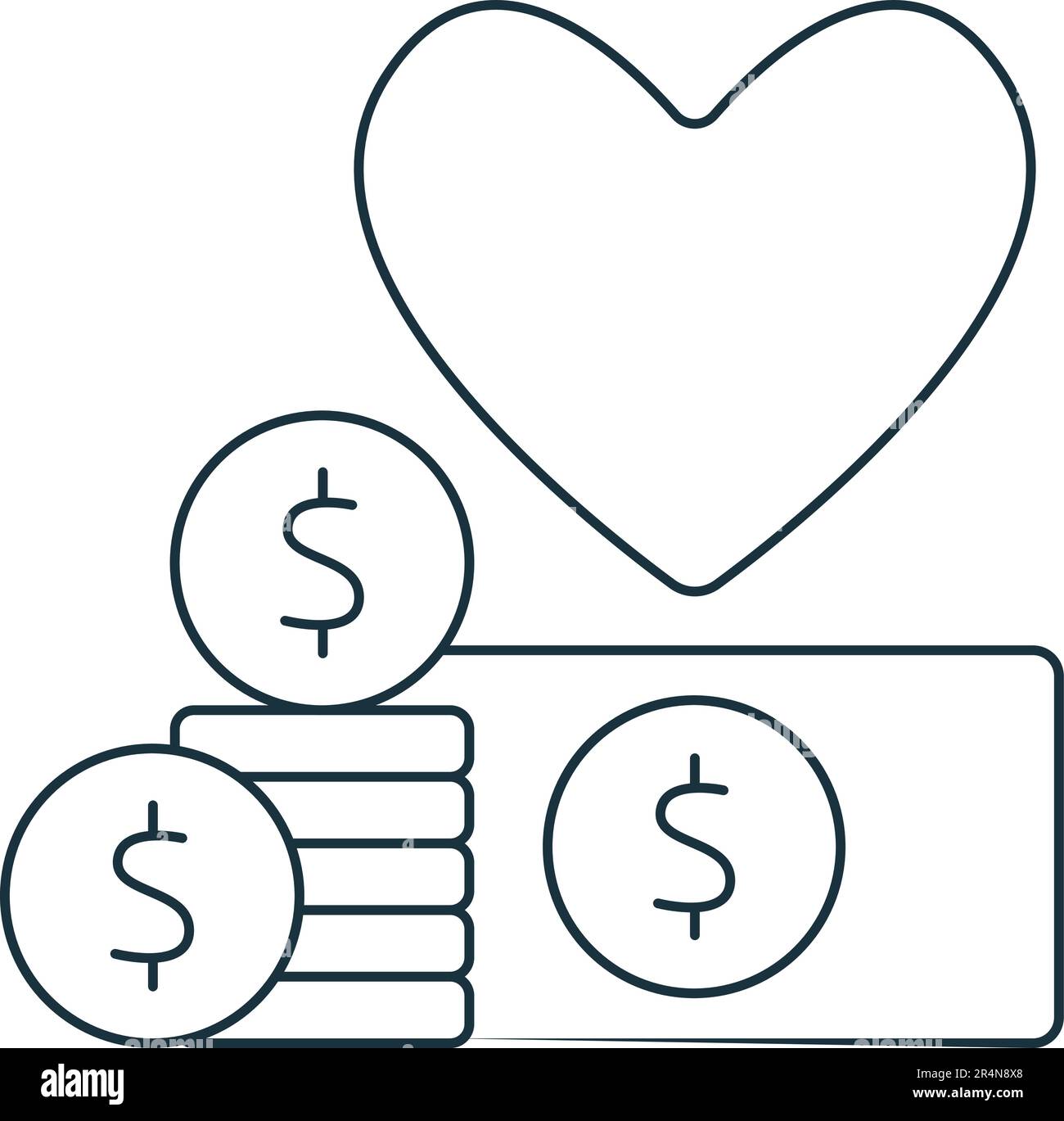 Philanthropy icon. Monochrome simple sign from donation collection. Philanthropy icon for logo ...