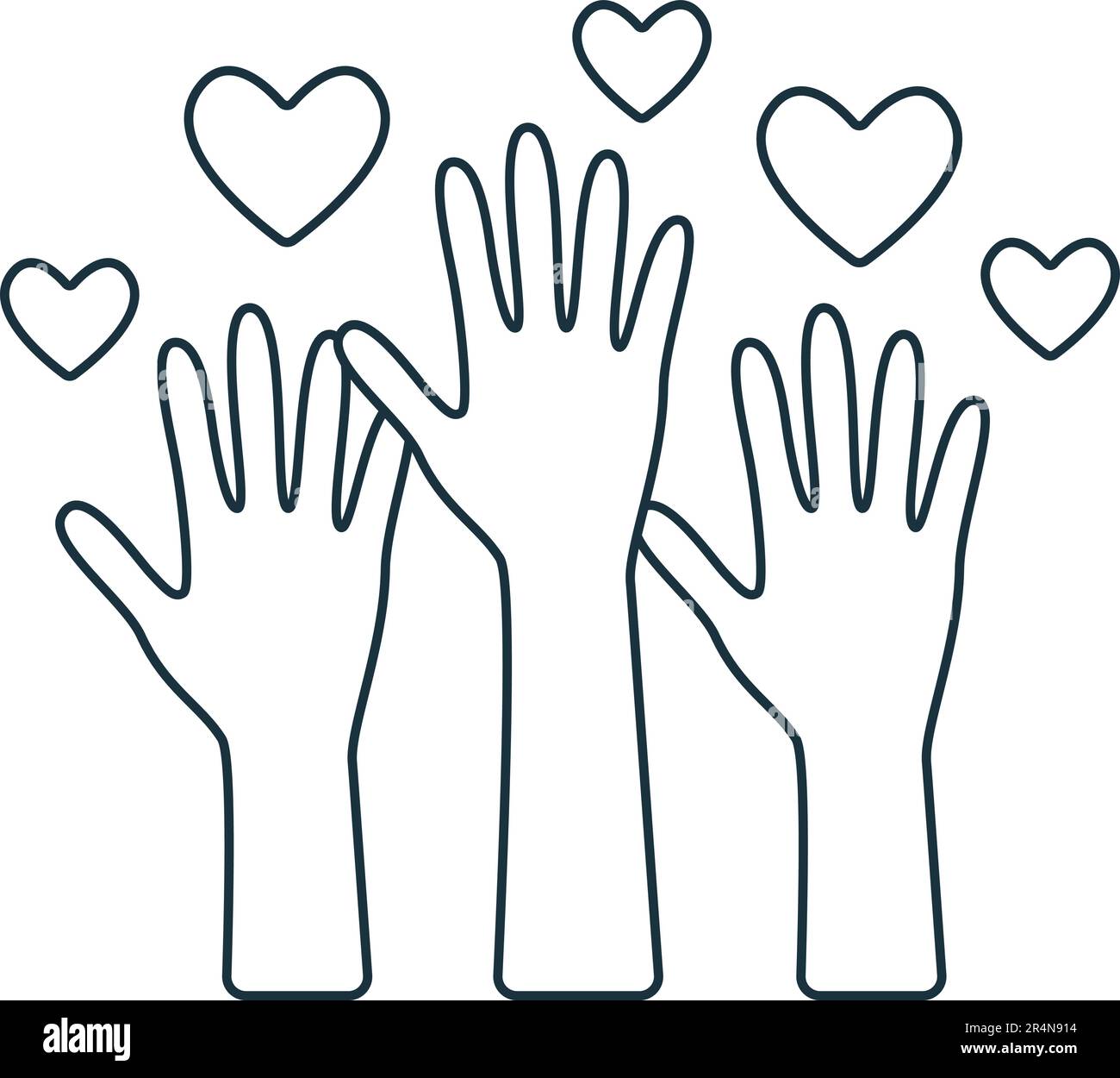 Volunteer icon. Monochrome simple sign from donation collection ...