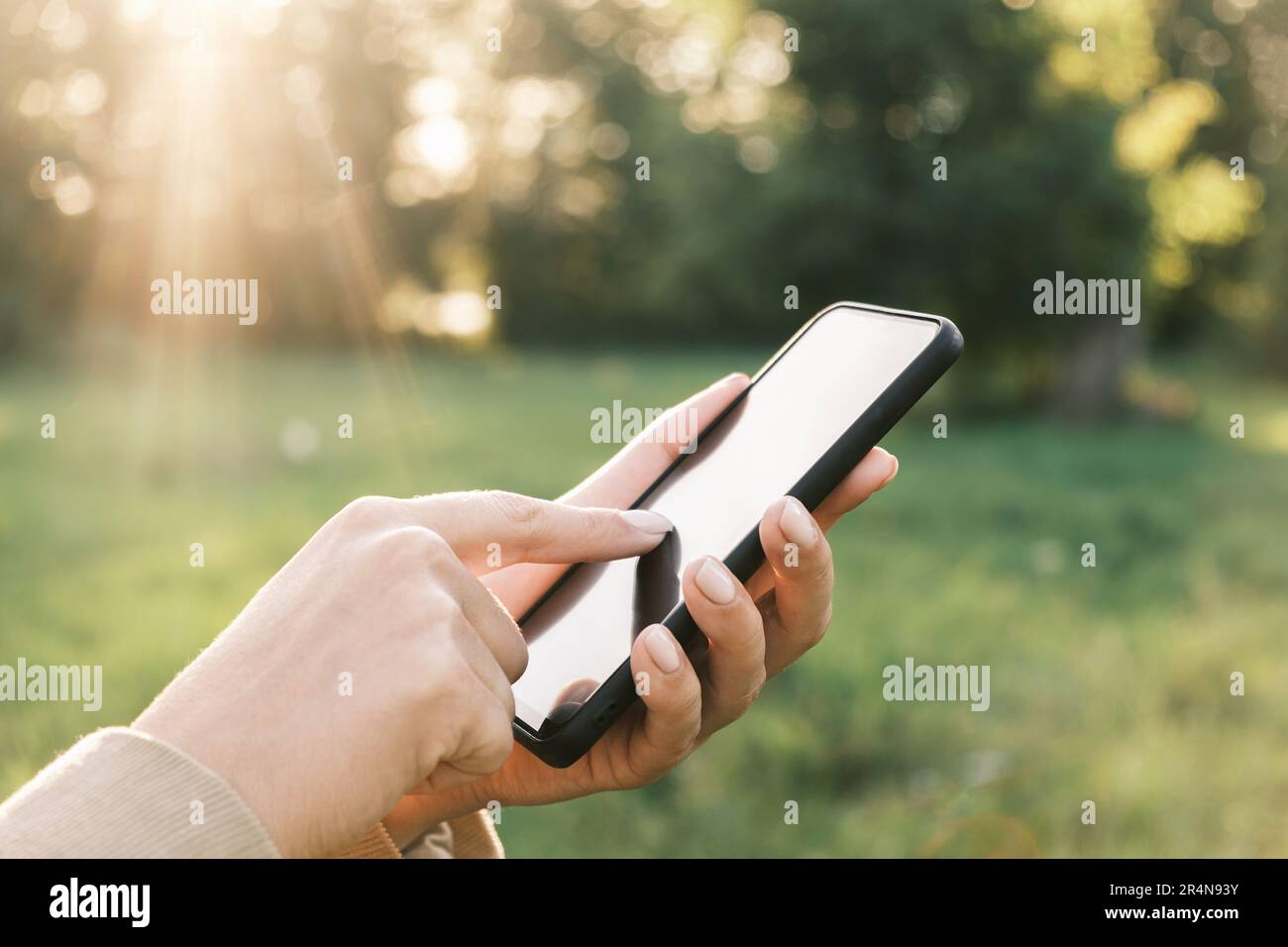 Person telephone touching typing hi-res stock photography and images ...