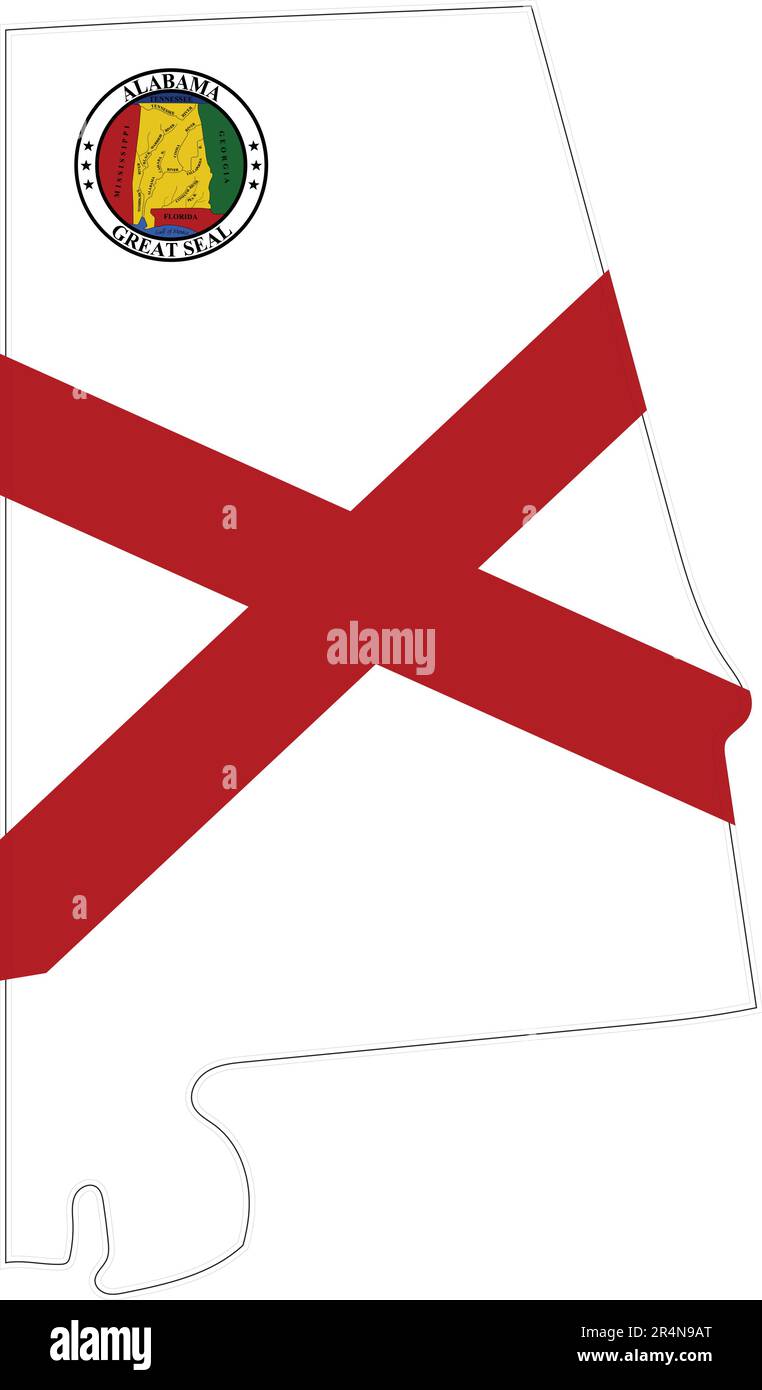Alabama usa map Cut Out Stock Images & Pictures - Alamy