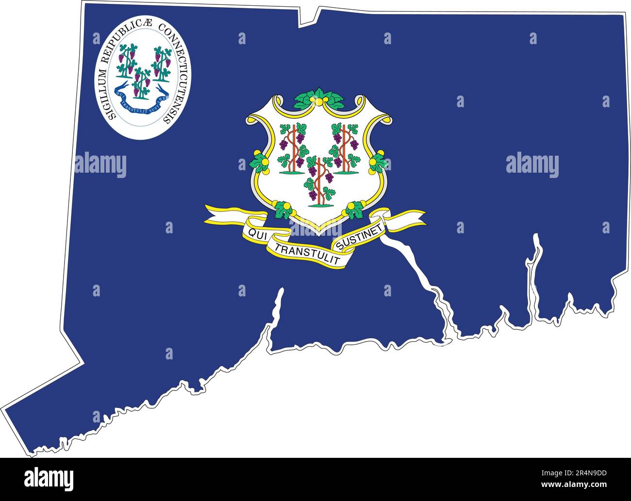 Map of Connecticut State USA Stock Vector Image & Art - Alamy