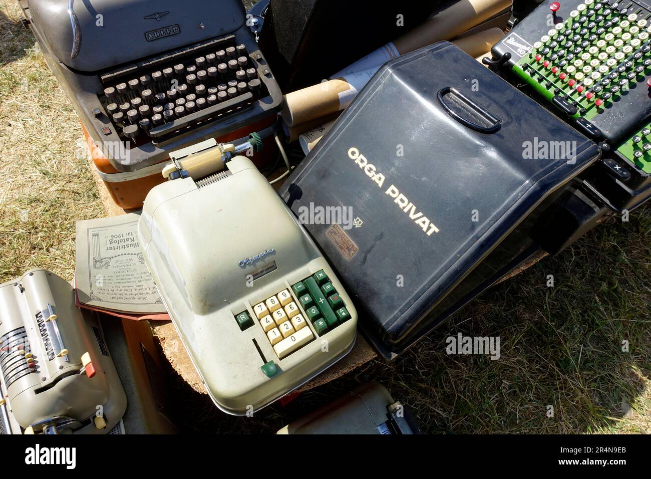 Old discarded Rheinmetall calculators Stock Photo - Alamy