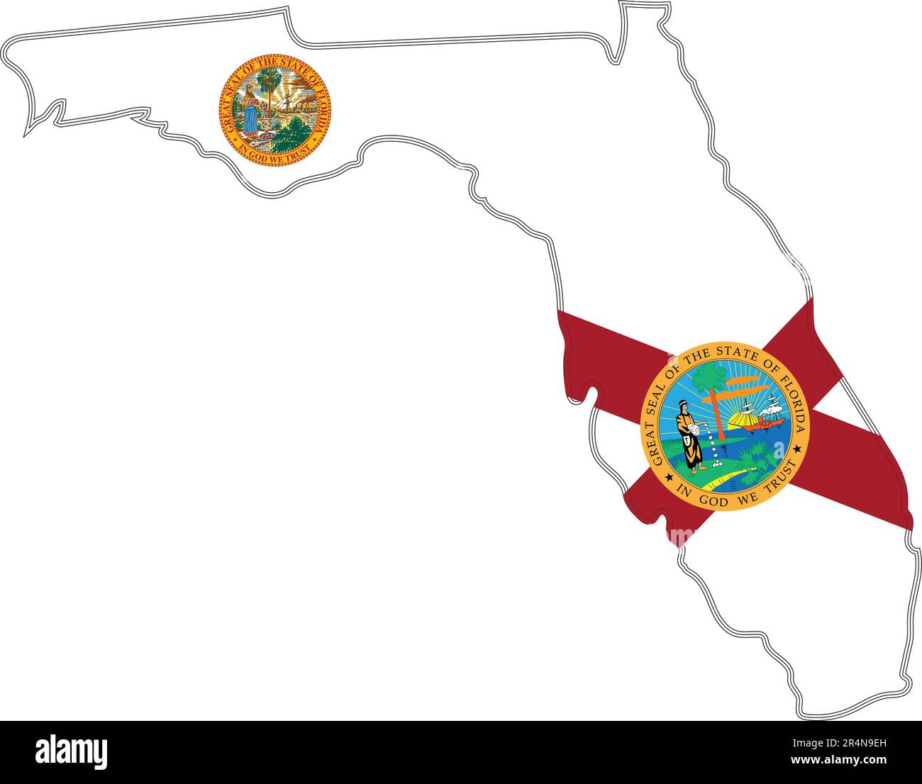 Texas and florida map hi-res stock photography and images - Alamy