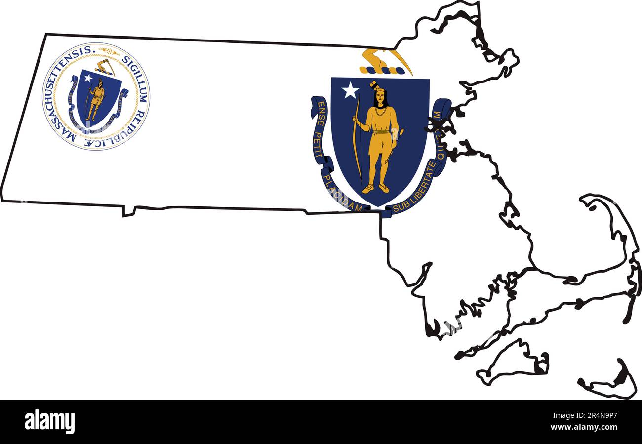 Massachusetts map Stock Vector Images - Alamy