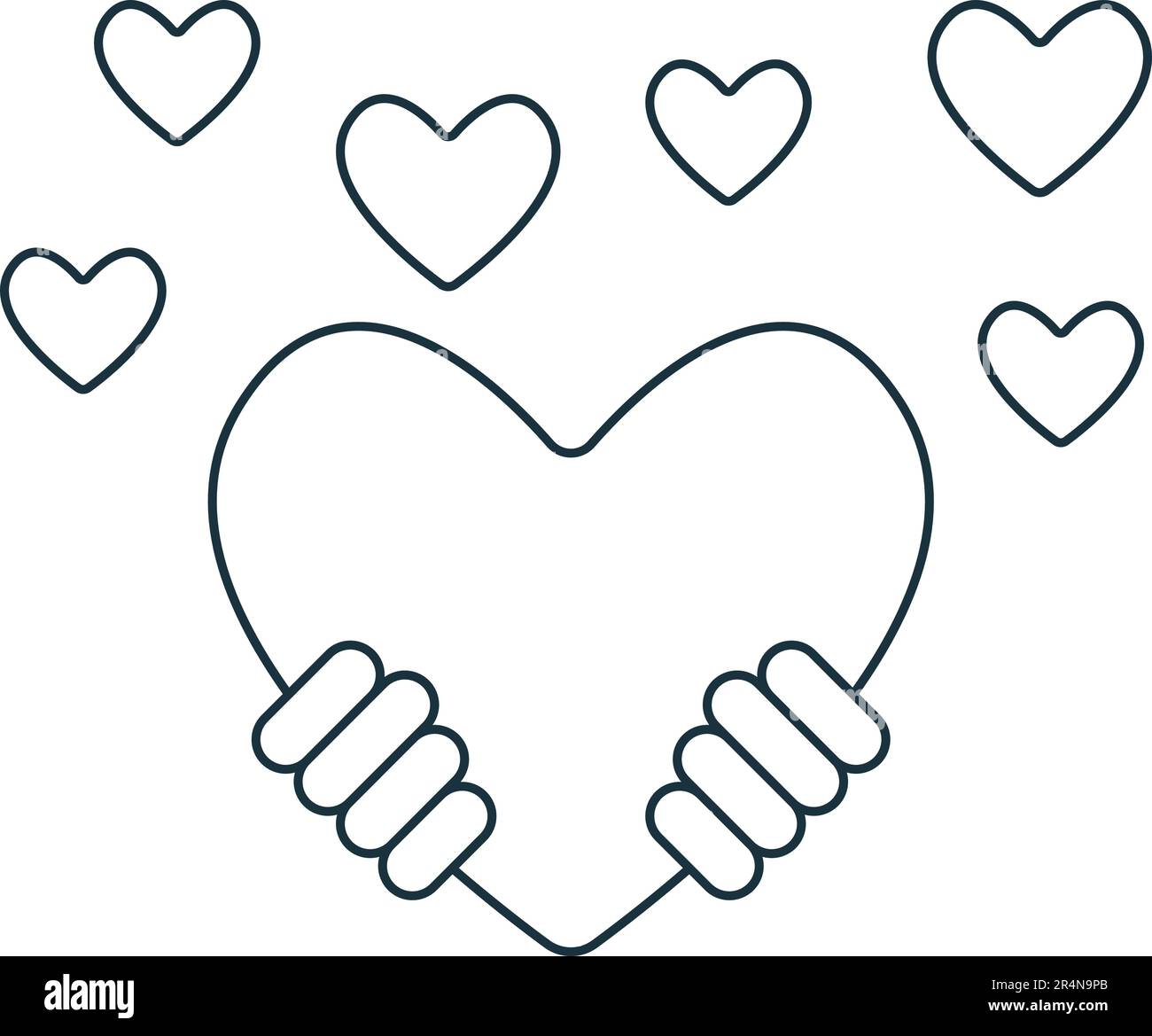 Kindness icon. Monochrome simple sign from donation collection ...