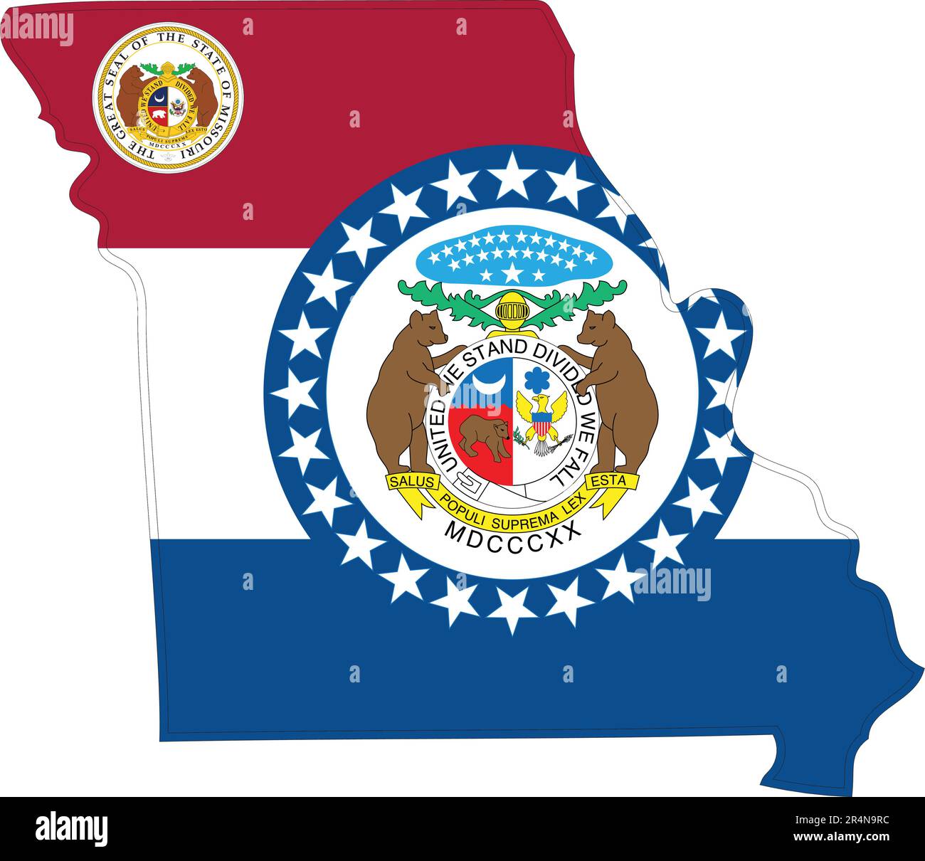 Map of Missouri State USA Stock Vector Image & Art - Alamy