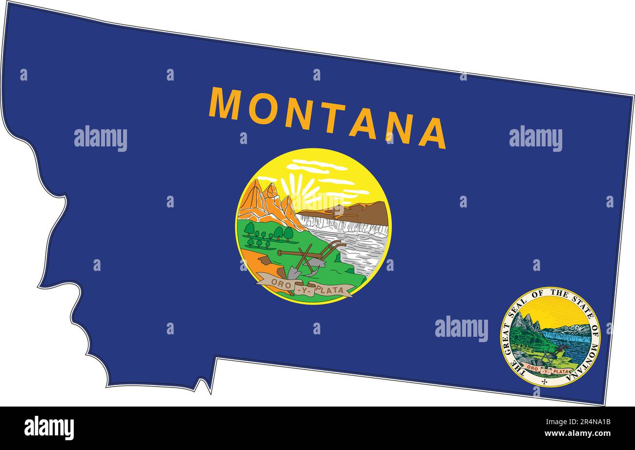 Montana State Flag Coloring Page