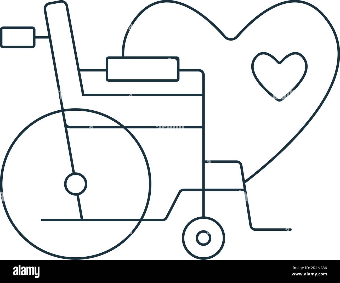 Disabled aid icon. Monochrome simple sign from donation collection ...