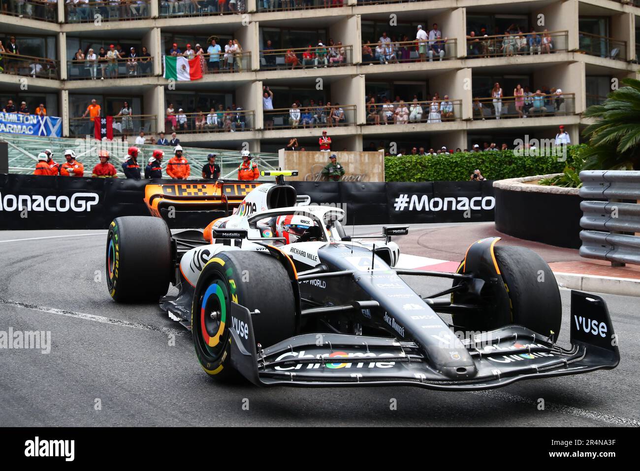 Lando Norris of McLaren on track during the F1 Grand Prix of Monaco at Circuit de Monaco on May ...