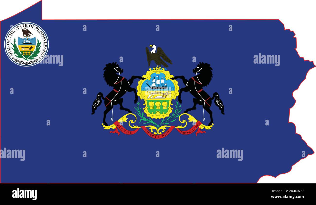 Map of Pennsylvania State USA Stock Vector Image & Art - Alamy