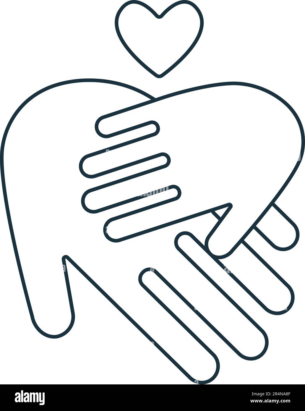 Helping children icon. Monochrome simple sign from donation collection ...