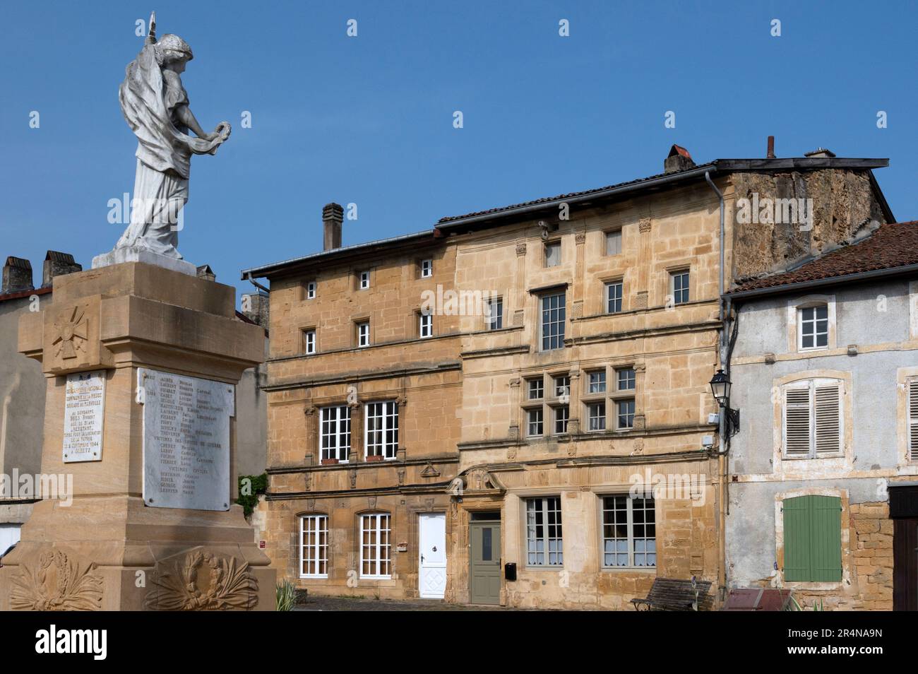 The Grande Place at Marville, a Renaissance village in the Grand Est ...