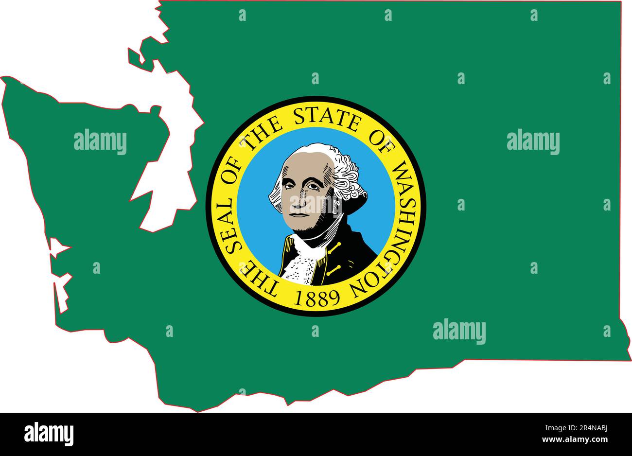 Map of washington california hi-res stock photography and images - Alamy