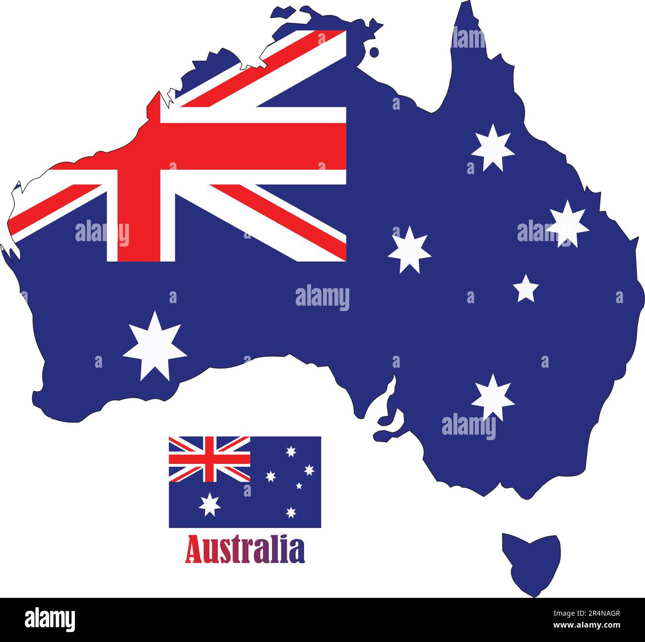 Australia Map and Flag Stock Vector Image & Art - Alamy