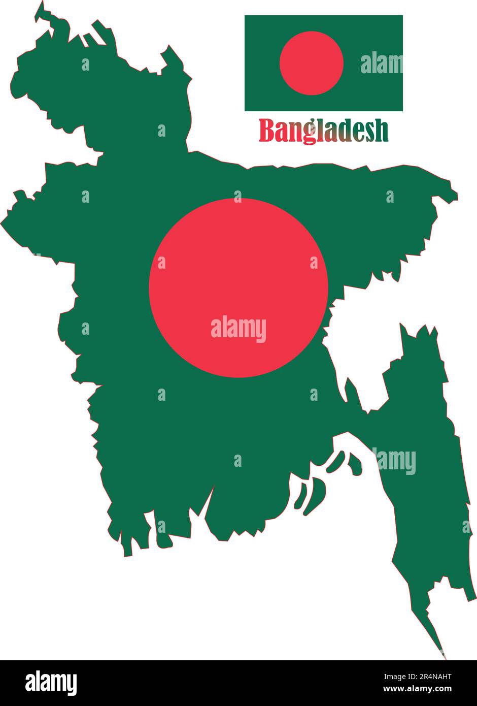 Bangladesh Map and Flag Stock Vector Image & Art - Alamy