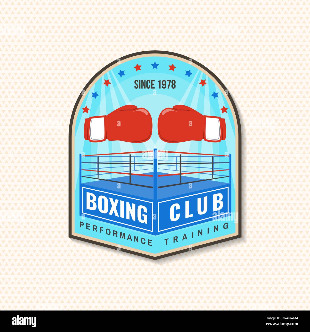 Boxing club badge, logo, patch design. Vector. For Boxing sport club ...