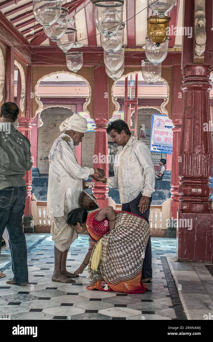 11 22 2013 Devotees in Vishnu temple known Bhagwant temple; Barshi ...
