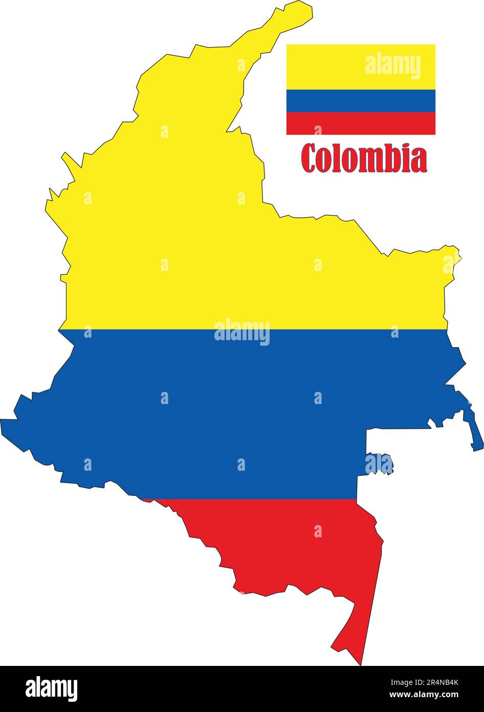 Colombia Map and Flag Stock Vector Image & Art - Alamy