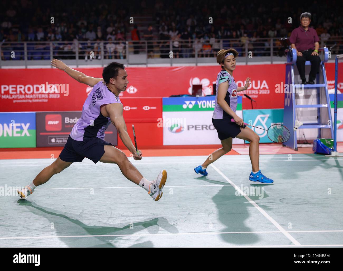 Kuala Lumpur, Malaysia. 28th May, 2023. Dechapol Puavaranukroh (L) and ...