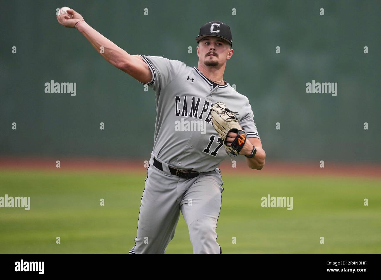 Starting pitcher Cade Kuehler (15) of the Campbell University Fighting ...
