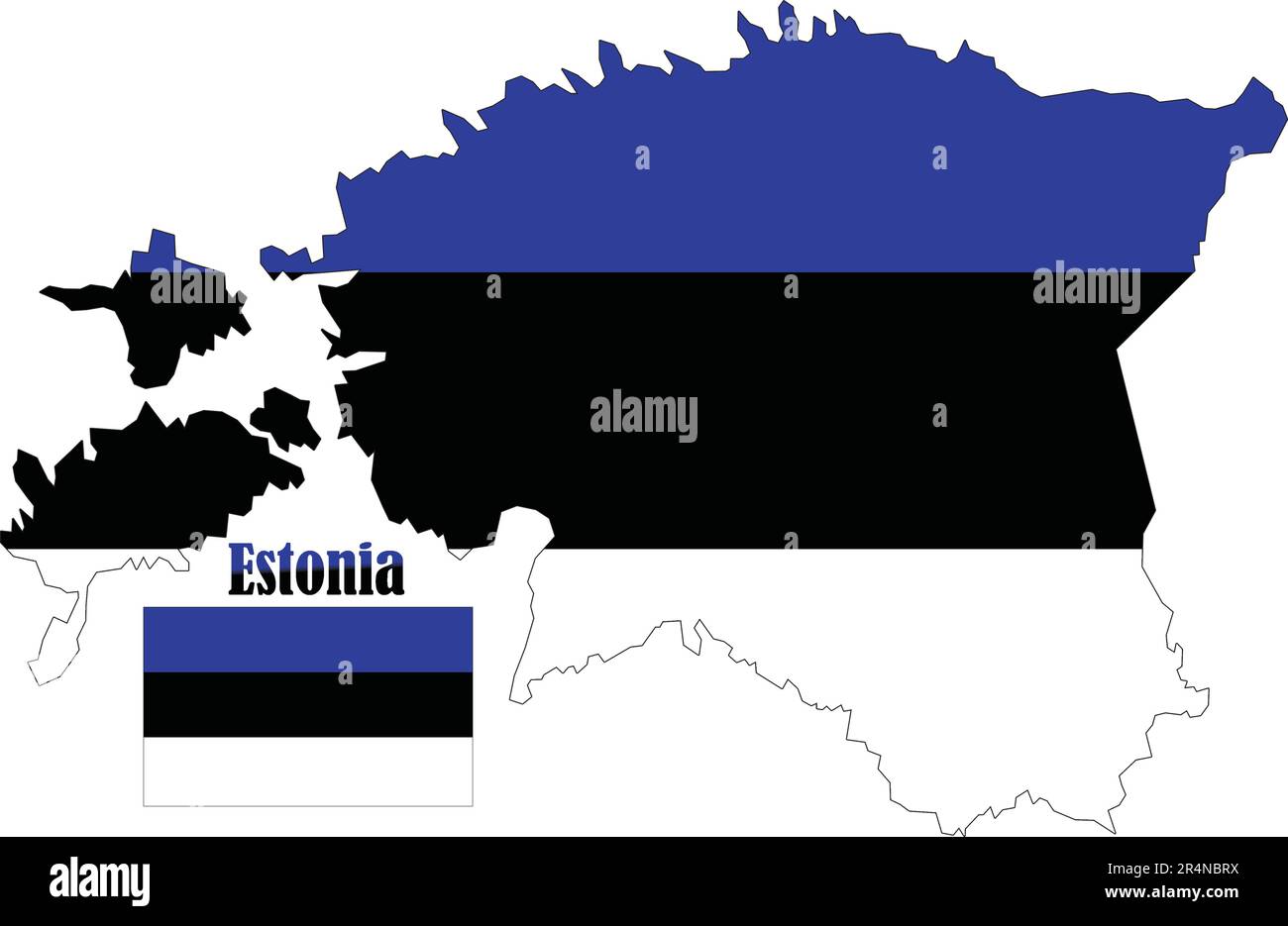 Estonia Map and Flag Stock Vector Image & Art - Alamy