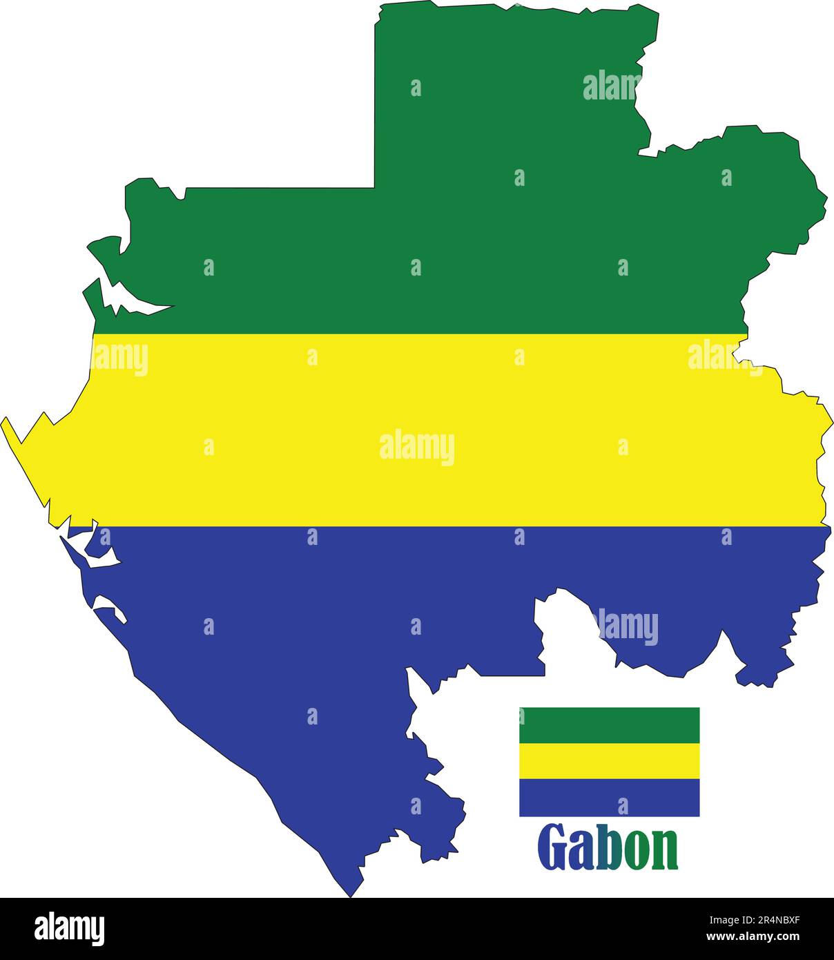 Gabon map hi-res stock photography and images - Alamy