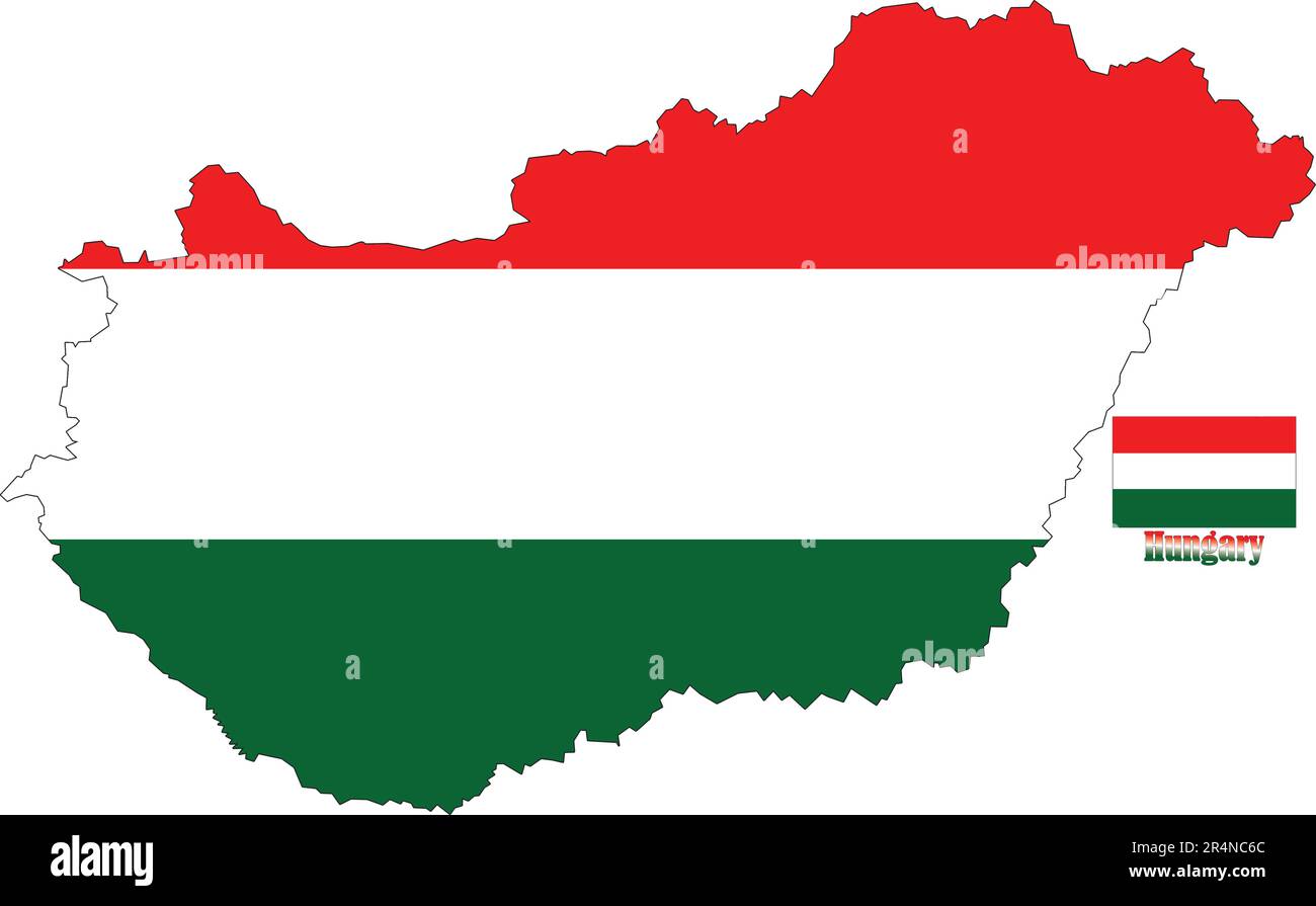 Hungary Map and Flag Stock Vector Image & Art - Alamy