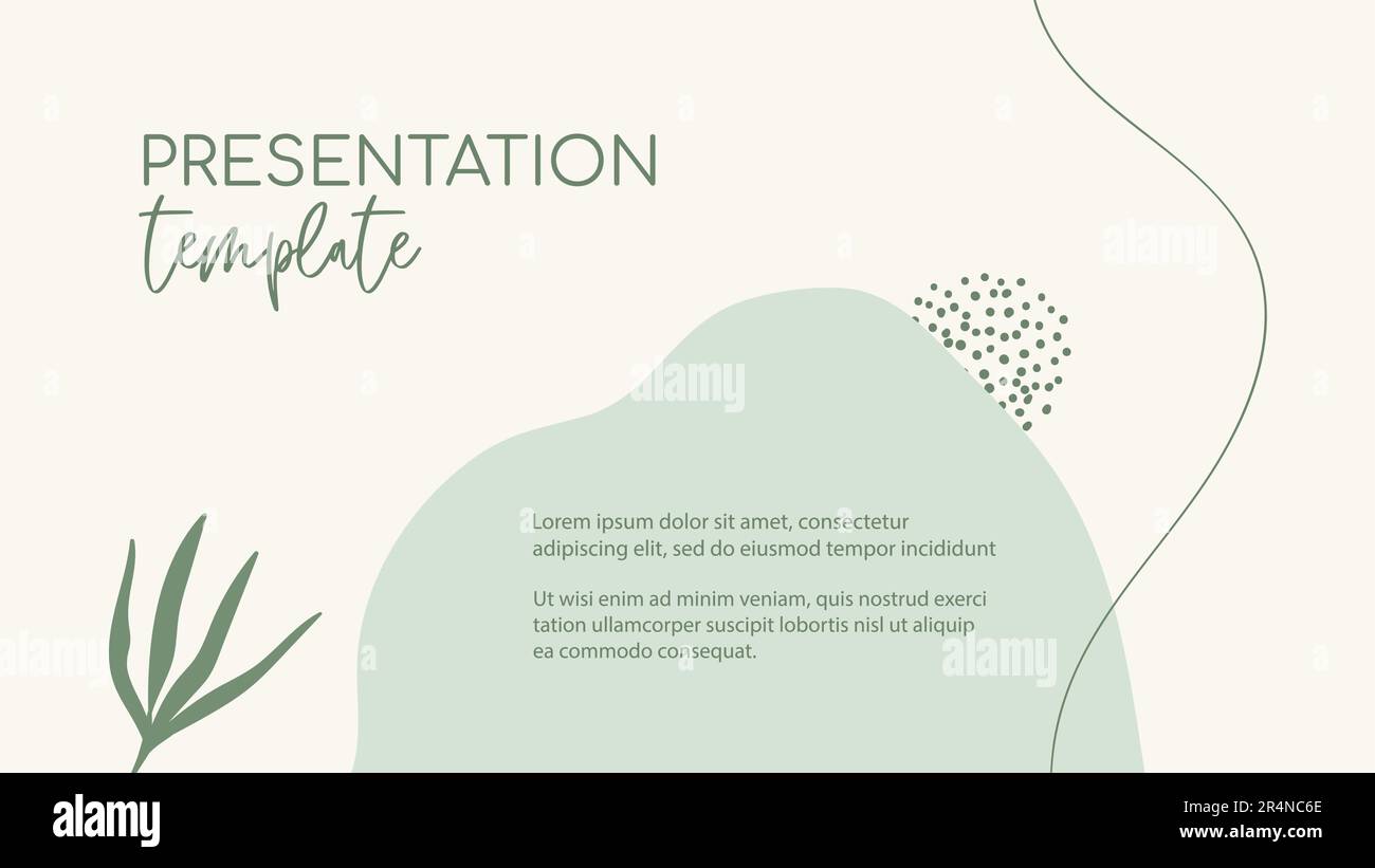 Presentation organic green template. Natural floral green minimal ...