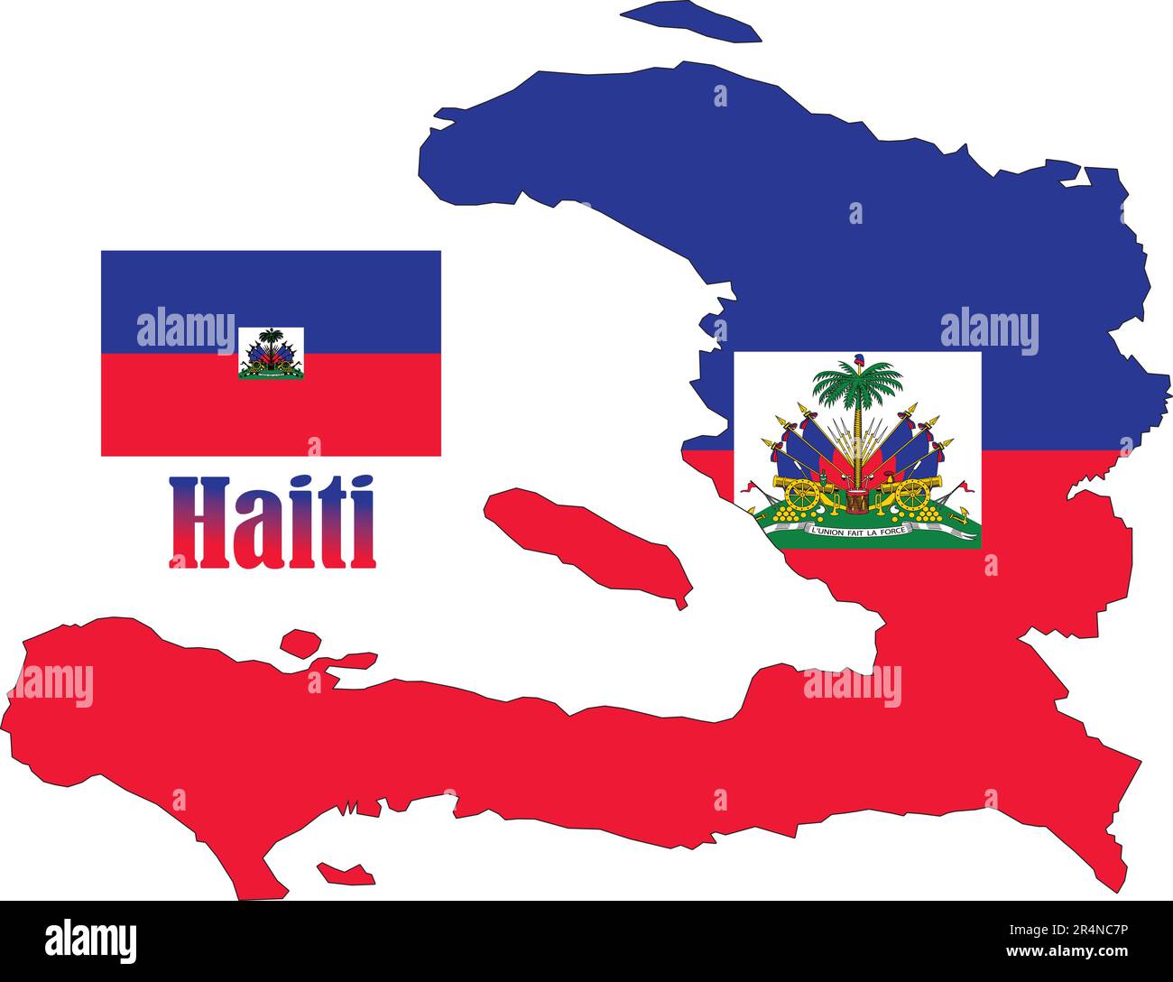 Haiti Map and Flag Stock Vector Image & Art - Alamy