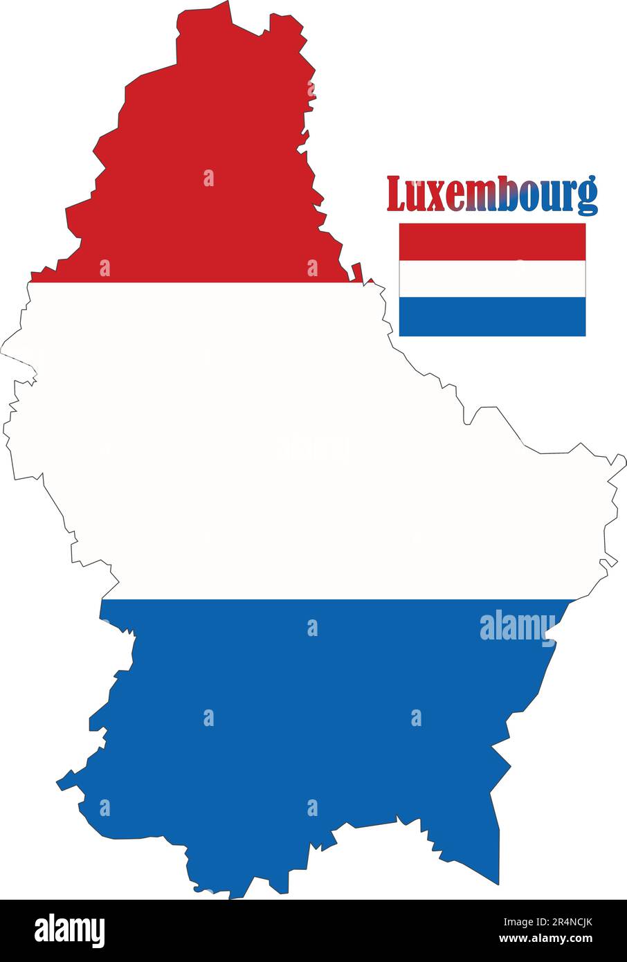 Luxembourg Map and Flag Stock Vector Image & Art - Alamy