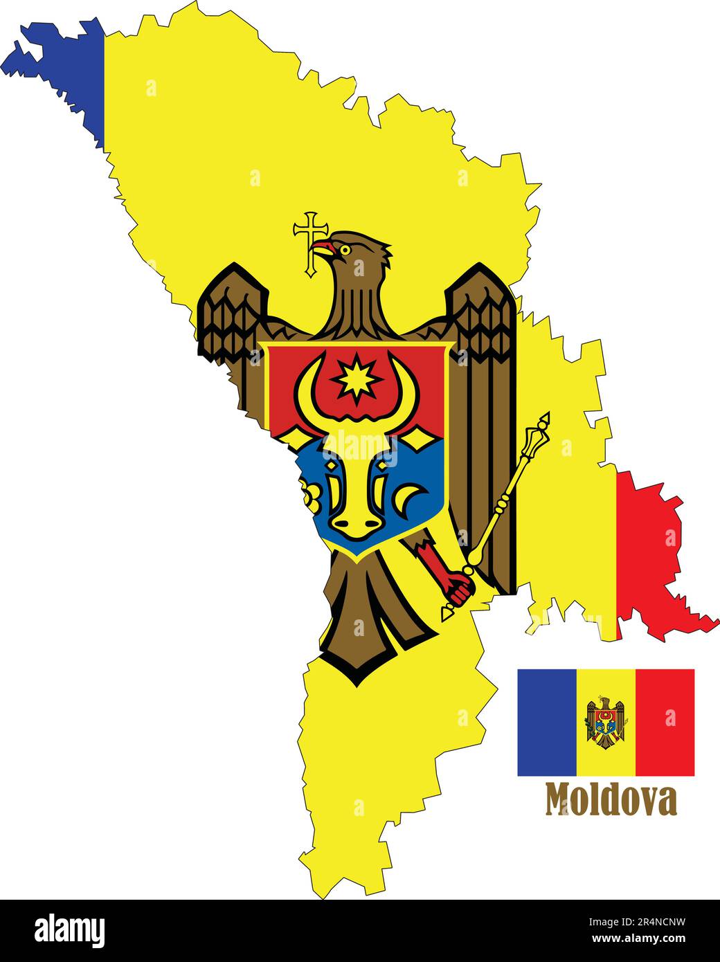 Moldova Map and Flag Stock Vector Image & Art - Alamy