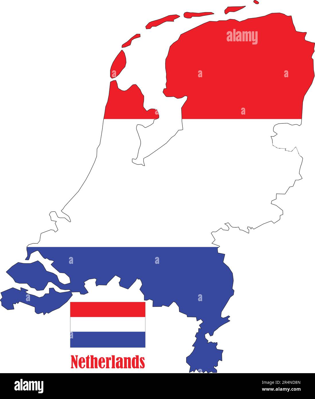 Netherlands Map and Flag Stock Vector Image & Art - Alamy