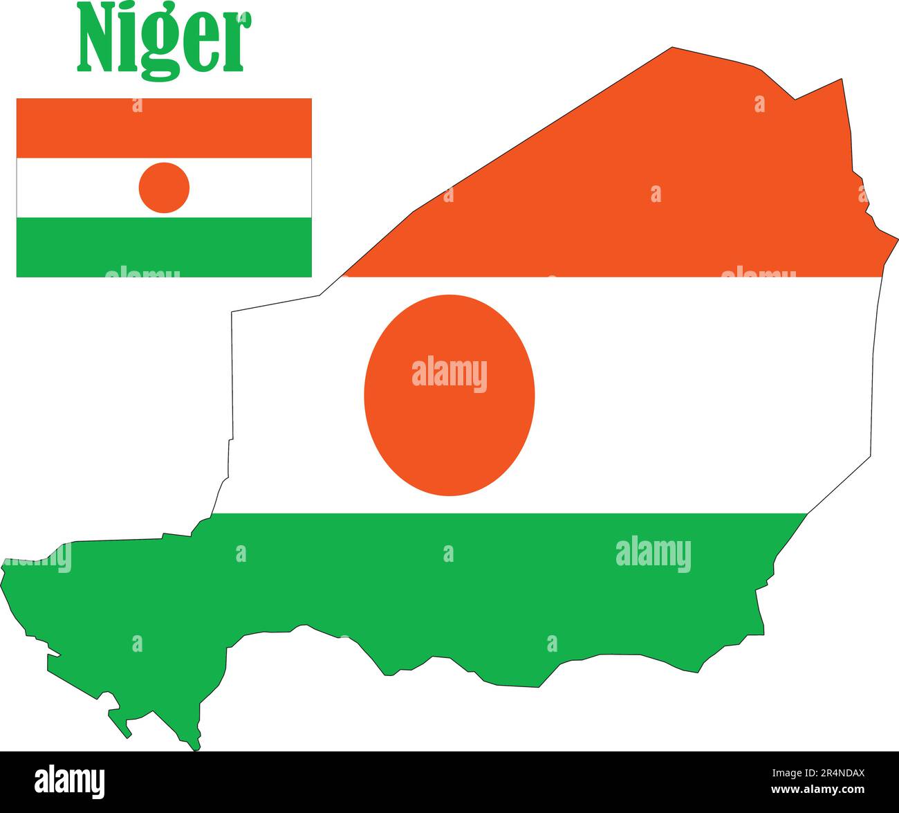 Niger Map and Flag Stock Vector Image & Art - Alamy