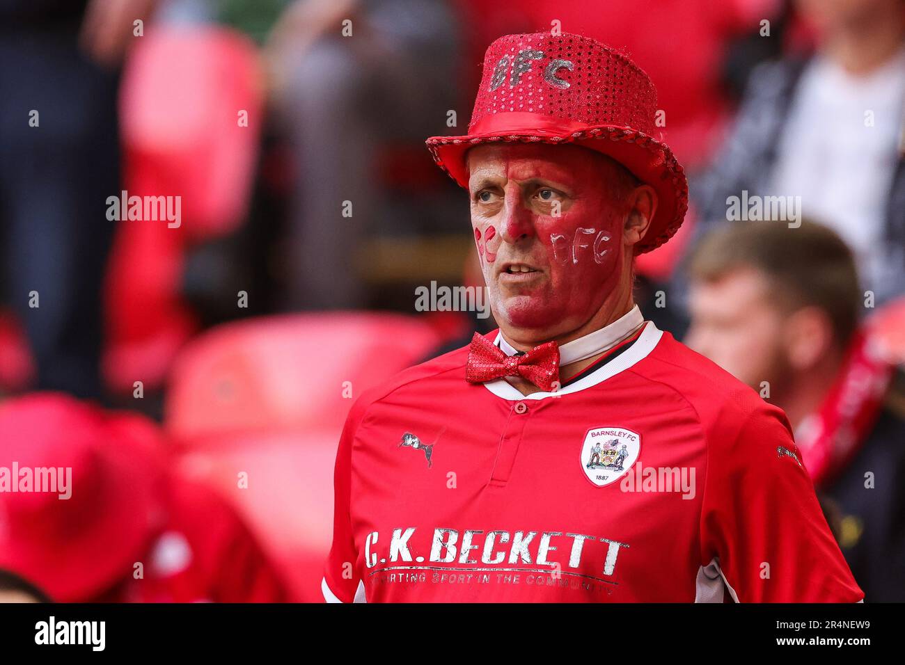 A Barnsley fan ahead of the Sky Bet League 1 Play-off Final match ...