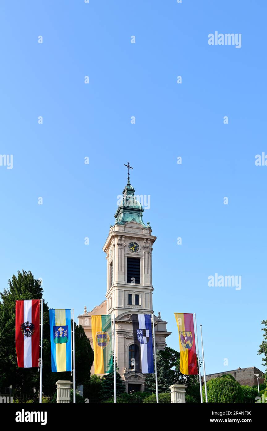 Rust, Burgenland, Austria. The Evangelical Church in Rust Stock Photo ...
